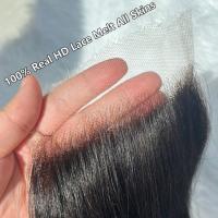 China 12A Grade Straight Skinlike Real HD Lace Closure Frontal 4x4 12inches Indian Virgin Hair for sale