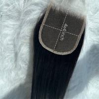 China 12A Grade Straight Skinlike Real HD Lace Closure Frontal 4x4 12inches Indian Virgin Hair for sale