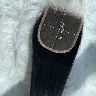 China 12A Grade Straight Skinlike Real HD Lace Closure Frontal 4x4 12inches Indian Virgin Hair for sale