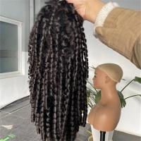 China Natural Color Glueless 5X5 Swiss HD Lace Wig Closure Funmi Curl Hair 300% Density 10-30 Inches for sale