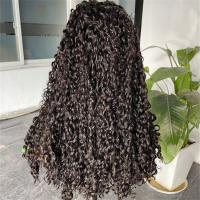 China Neobeauty Pixie Curl Raw Human Hair 5x5 HD Lace Closure Wig 300g 20inch for sale