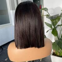 China Natural Color 4x1 Middle Part Bob Wig Kinky Straight 9A Indian Human Hair 150g-250g for sale