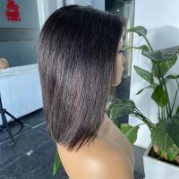 China Natural Color 4x1 Middle Part Bob Wig Kinky Straight 9A Indian Human Hair 150g-250g for sale