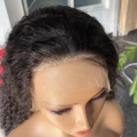 China Undetectable Swiss HD Lace Wig Real Frontal Deep Curly Glueless 300g 13x4 for sale