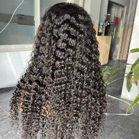 China Undetectable Swiss HD Lace Wig Real Frontal Deep Curly Glueless 300g 13x4 for sale