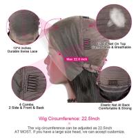 China Undetectable Swiss HD Lace Wig Real Frontal Deep Curly Glueless 300g 13x4 for sale
