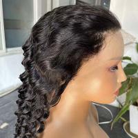 China 9A Indian Human Hair Deep Wave HD Lace Wig 13x6 210 Density 10-32 Inch for sale