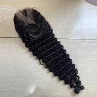 China 9A Indian Human Hair Deep Wave HD Lace Wig 13x6 210 Density 10-32 Inch for sale