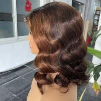 China 10A Brazilian Human Hair Lace Wig Wet Wavy Short Bob Closure Wig 150 Density 10-16 Inch for sale