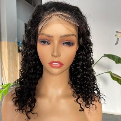 China 10A Brazilian Body Wave Human Hair Wig 4x4 Transparent Lace Closure 10 Inch Short for sale