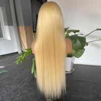 China 613 Blonde Human Hair 13x4 Lace Front Wig Straight 180 Density 30 Inch for sale