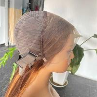 China P430 Straight Glueless Highlight Wig Human Hair 13x4 HD Transparent Lace Frontal 150g 10inch for sale