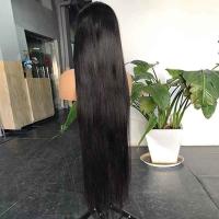 China Straight Brazilian Human Hair Wig 6x6 HD Lace Closure 40 Inch 10A Grade for sale