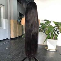 China Straight Brazilian Human Hair Wig 6x6 HD Lace Closure 40 Inch 10A Grade for sale
