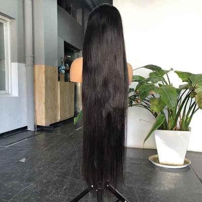 China Straight Brazilian Human Hair Wig 6x6 HD Lace Closure 40 Inch 10A Grade for sale