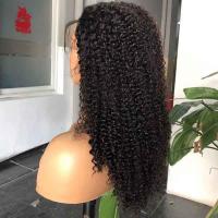 China Swiss HD Lace Glueless Jerry Curly 13x6 Deep Wave Frontal Wig 300% Density 12A Virgin Hair for sale