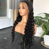 China Double Drawn Loose Curly 13x4 HD Lace Frontal Wig Human Hair 22inch 300g for sale