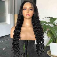 China Double Drawn Loose Curly 13x4 HD Lace Frontal Wig Human Hair 22inch 300g for sale