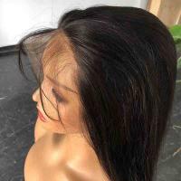 China 12A Virgin Human Hair 300 Density HD Swiss Lace Front Wig Straight 10-30 Inches for sale