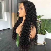 China Water Wave HD Lace Front Wig 13x6 Human Hair 300g Super Double Drawn 12A Virgin for sale