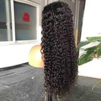 China Water Wave HD Lace Front Wig 13x6 Human Hair 300g Super Double Drawn 12A Virgin for sale