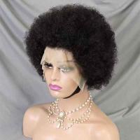China 13x4 Full Lace Frontal Human Hair Bob Wig Afro Kinky Bulk Curly Natural 8 Inch for sale