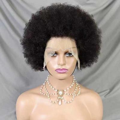 China 13x4 Full Lace Frontal Human Hair Bob Wig Afro Kinky Bulk Curly Natural 8 Inch for sale