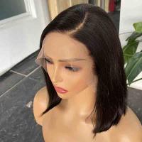 China Neobeauty 9A Virgin Indian Human Hair Short Bob Wig 10inch 180g C Part Lace Front for sale