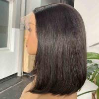 China Neobeauty 9A Virgin Indian Human Hair Short Bob Wig 10inch 180g C Part Lace Front for sale
