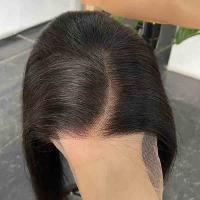 China Neobeauty 9A Virgin Indian Human Hair Short Bob Wig 10inch 180g C Part Lace Front for sale