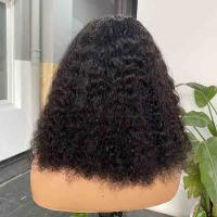 China 9A Grade Indian Human Hair Bob Wig Kinky Straight 12 Inches 180g with Bangs for sale