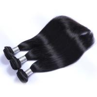 China Virgin Weave Peruvian Straight Hair Bundles 10A with 13x4 Lace Frontal 10-32 Inch for sale