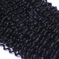 China 10A Peruvian Kinky Curly Human Hair Bundles 10 Inch Double Weft Weaves 1 3 4 Pcs for sale