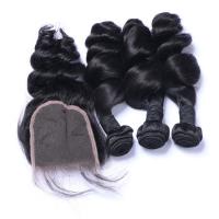 China 10A Brazilian Raw Human Hair Loose Wave Bundles 100g Unprocessed Virgin Hair Weave 10-28 Inches for sale