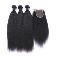 China 10A Brazilian Virgin Human Hair Weave Kinky Curly Straight 10inch Bulk Bundles for sale