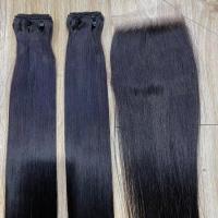 China 12A Super Double Drawn Virgin Indian Bone Straight Hair Weave Bundles 100g 10-30 Inches Wholesale for sale
