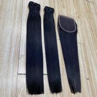 China 12A Super Double Drawn Virgin Indian Bone Straight Hair Weave Bundles 100g 10-30 Inches Wholesale for sale