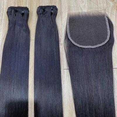 China 12A Super Double Drawn Virgin Indian Bone Straight Hair Weave Bundles 100g 10-30 Inches Wholesale for sale