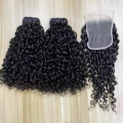 China Wholesale Vietnamese Bouncy Curl Human Hair Bundles 12A Unprocessed Pissy Curls 100g Double Drawn for sale
