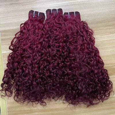China Burgundy Brazilian Virgin Pissy Curls Hair Extension 12A Super Double Drawn 100g 10-30inch for sale