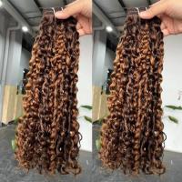 China 12A Super Double Drawn Highlight Pissy Curl Raw Vietnamese Human Hair Bundle 100g with 2x6 Closure for sale