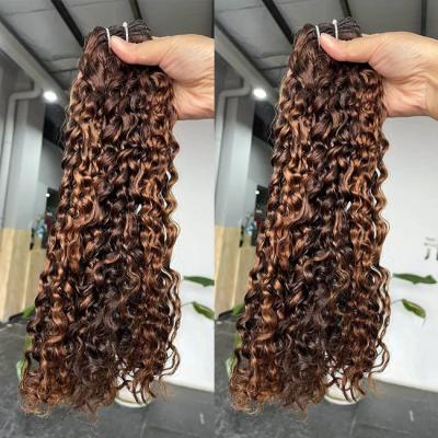 China 12A Grade Burmese Raw Virgin Human Hair Bundles Super Double Drawn Pixie Curly Cuticle Aligned 10-22 Inch for sale