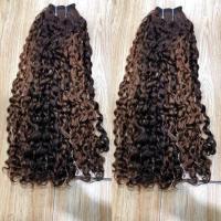 China 12A Grade Burmese Raw Virgin Human Hair Bundles Super Double Drawn Pixie Curly Cuticle Aligned 10-22 Inch for sale