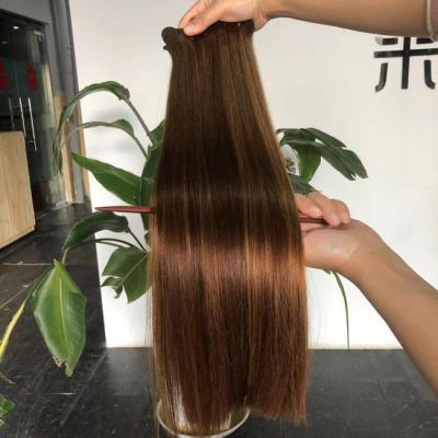 China 12A Burmese Human Hair Highlight Straight Bone Straight Weave Extension 24 inch 100g OEM for sale
