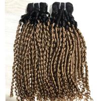 China Highlight Double Weft Pixie Curls Human Hair Bundles Extensions 10Inch-26 Inch for sale