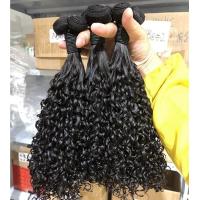 China 12A Grade Brazilian Fumi Kinky Curly Hair Extensions Double Drawn Virgin Cuticle Aligned 100g 10-26inch for sale