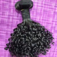 China 12A Grade Brazilian Fumi Kinky Curly Hair Extensions Double Drawn Virgin Cuticle Aligned 100g 10-26inch for sale