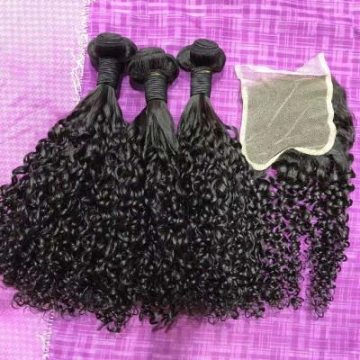 China 12A Super Double Drawn Funmi Kinky Curly Hair Bundles Brazilian Human Hair Extensions 100g 10-26inch for sale