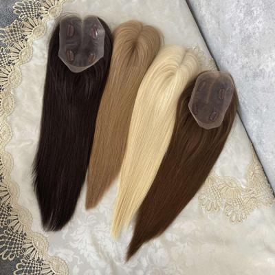 China European Straight 0.11 Lace Front Topper 613 Blonde Human Hair Wig for Women for sale