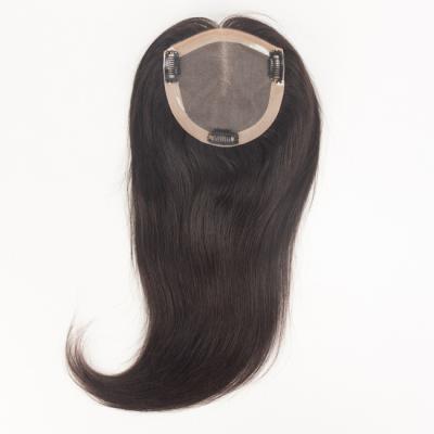 China 100% Virgin Remy Human Hair Lace Topper 12-18 inch No Shedding Tangle Free Transparent Swiss Lace for sale